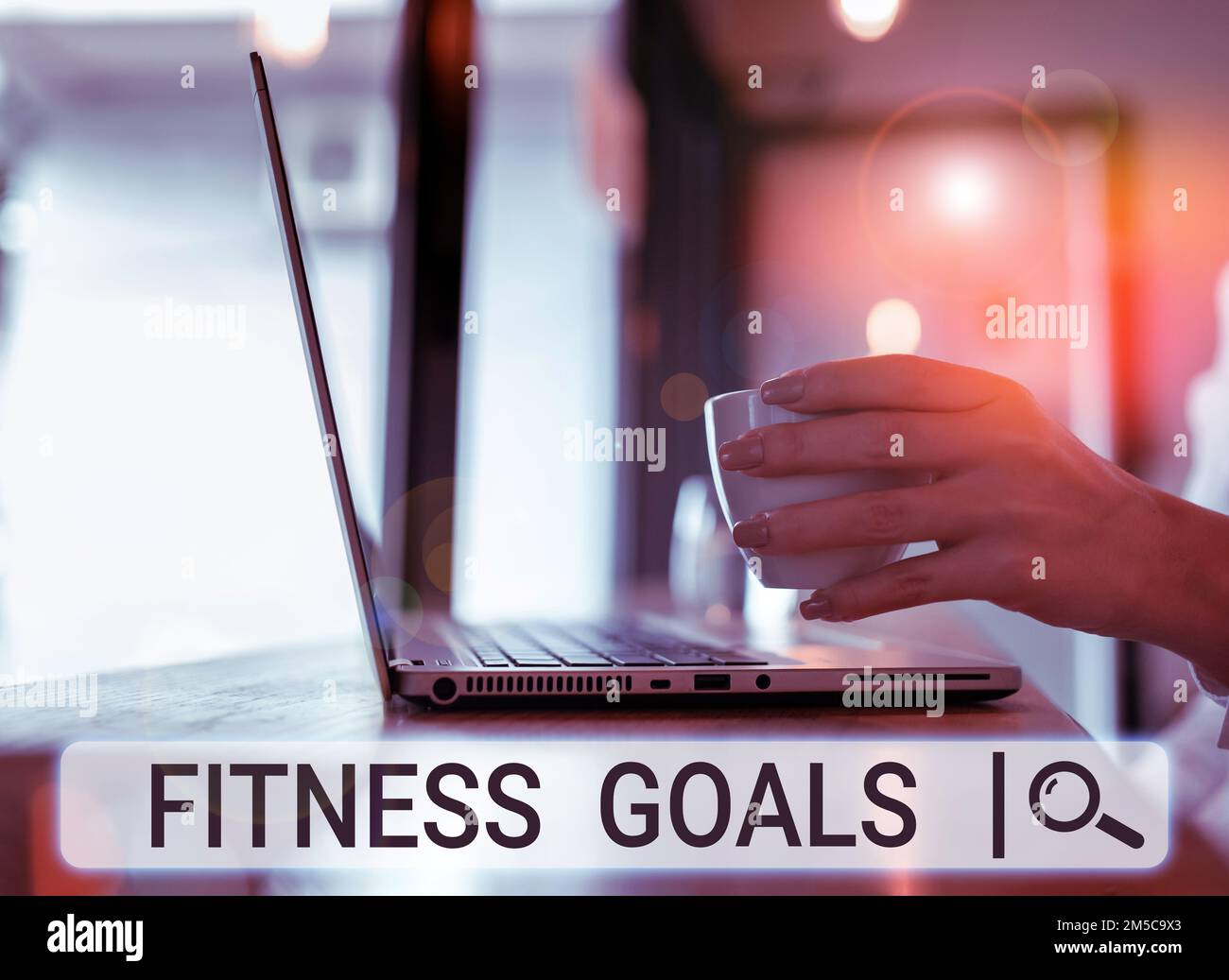 Text showing inspiration Fitness Goals. Word Written on Loose fat Build ...