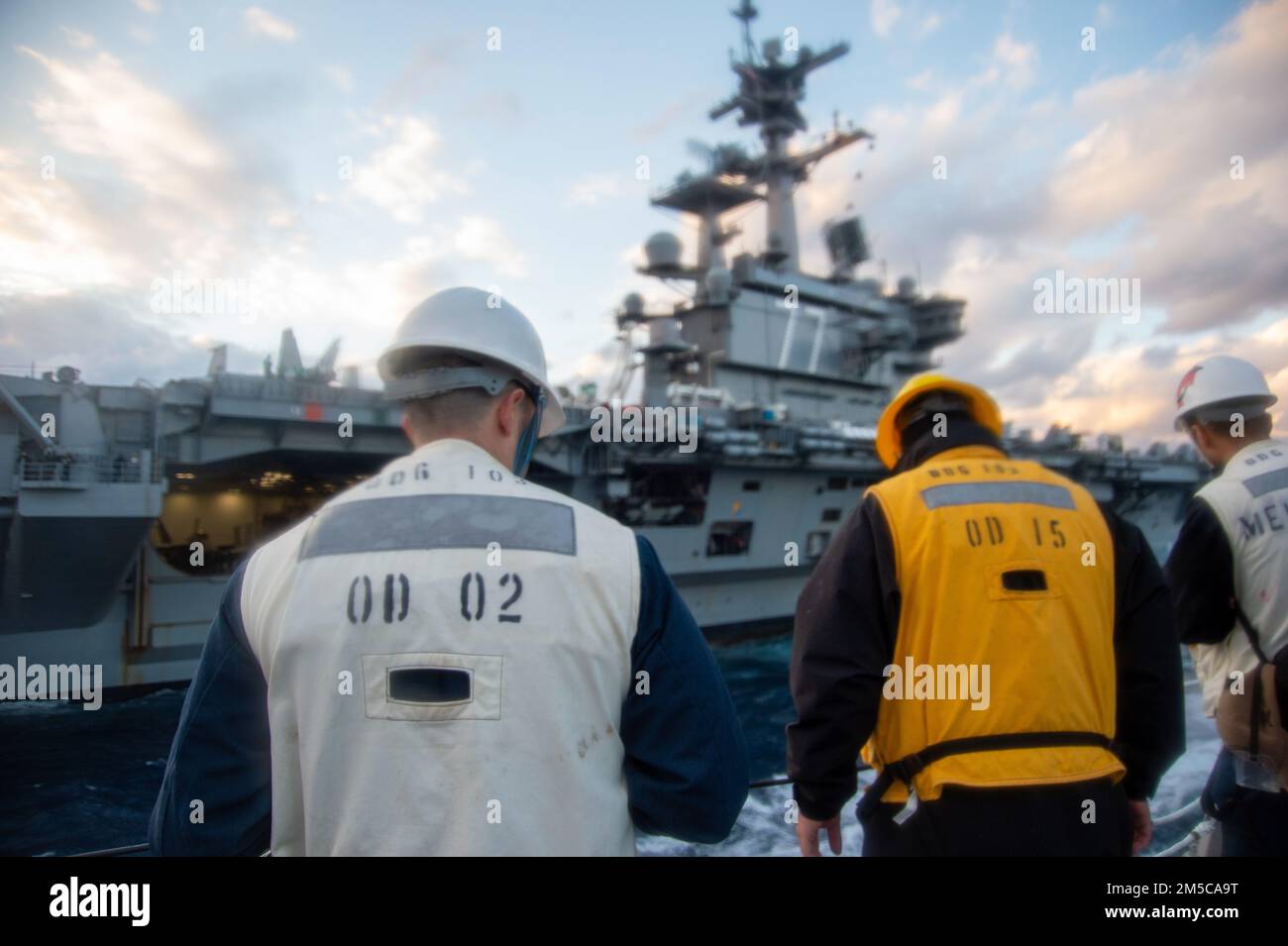 ATLANTIC OCEAN - Feb. 28, 2022 - Sailors aboard the guided-missile ...