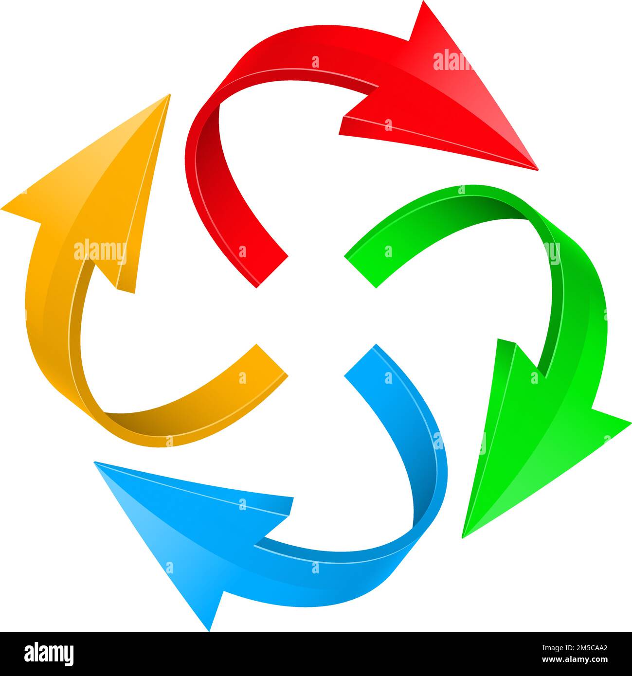 Colored 3D Shiny Arrows. Illustration with a Set Volume of Cursors, Web ...