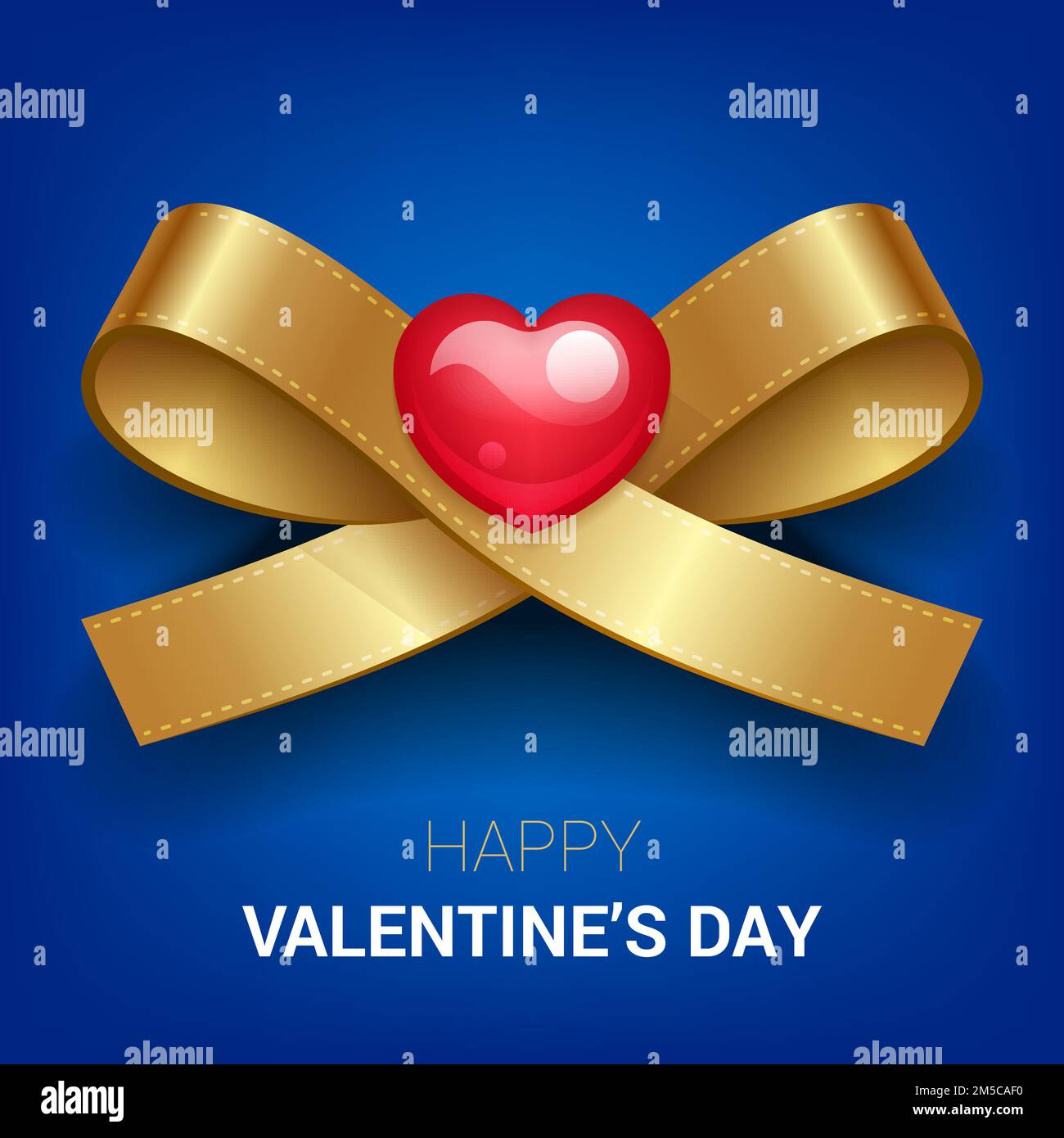 Valentines day illustration. Ribbon with heart. Vector Stock Vector ...