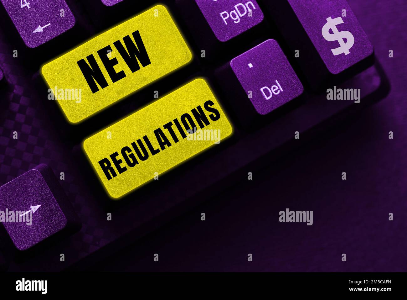 Text sign showing New Regulations. Internet Concept Regulation ...