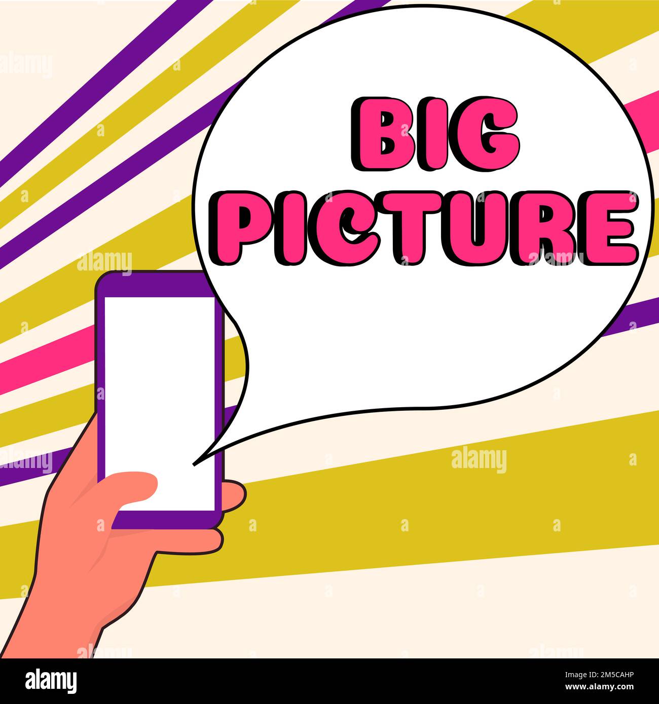 Text sign showing Big Picture. Business concept most important facts ...