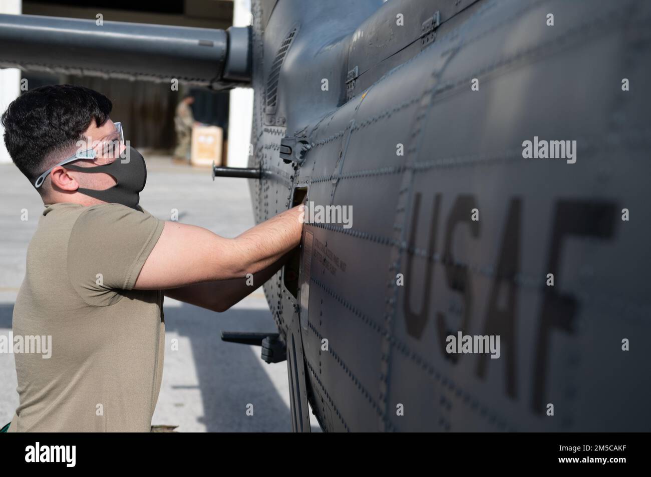 U.S. Air Force Airman 1st Class Ricky Vega, 33rd Helicopter Maintenance ...