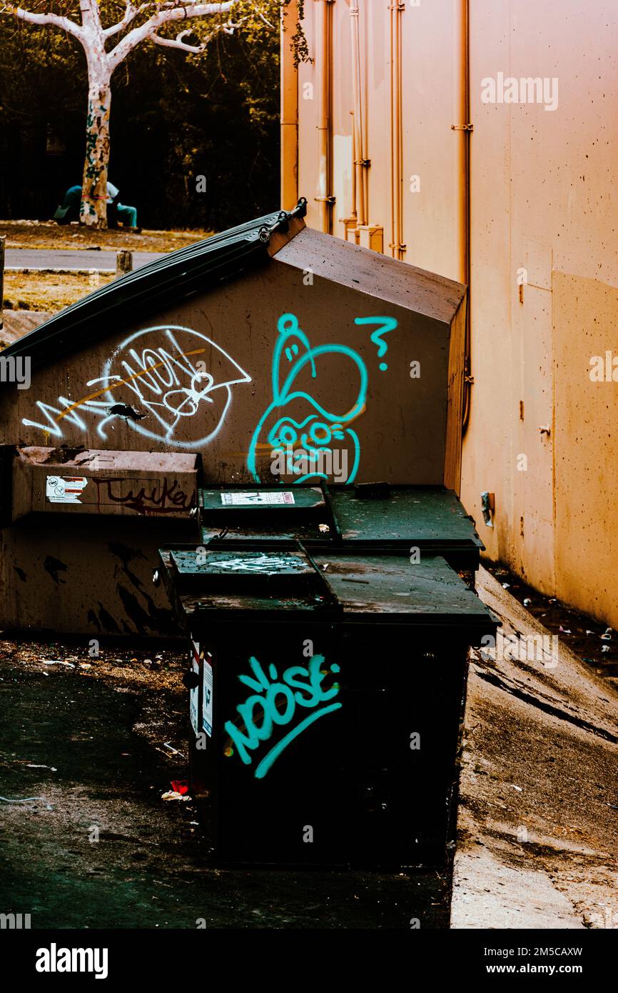 Trash dumpsters metal containers hi-res stock photography and images ...