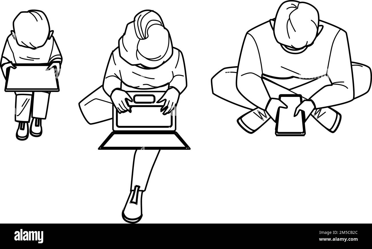 family using internet vector Stock Vector Image & Art - Alamy