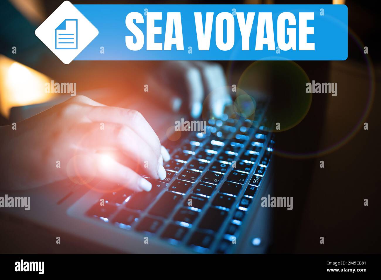 Hand writing sign Sea Voyage. Word Written on riding on boat through ...