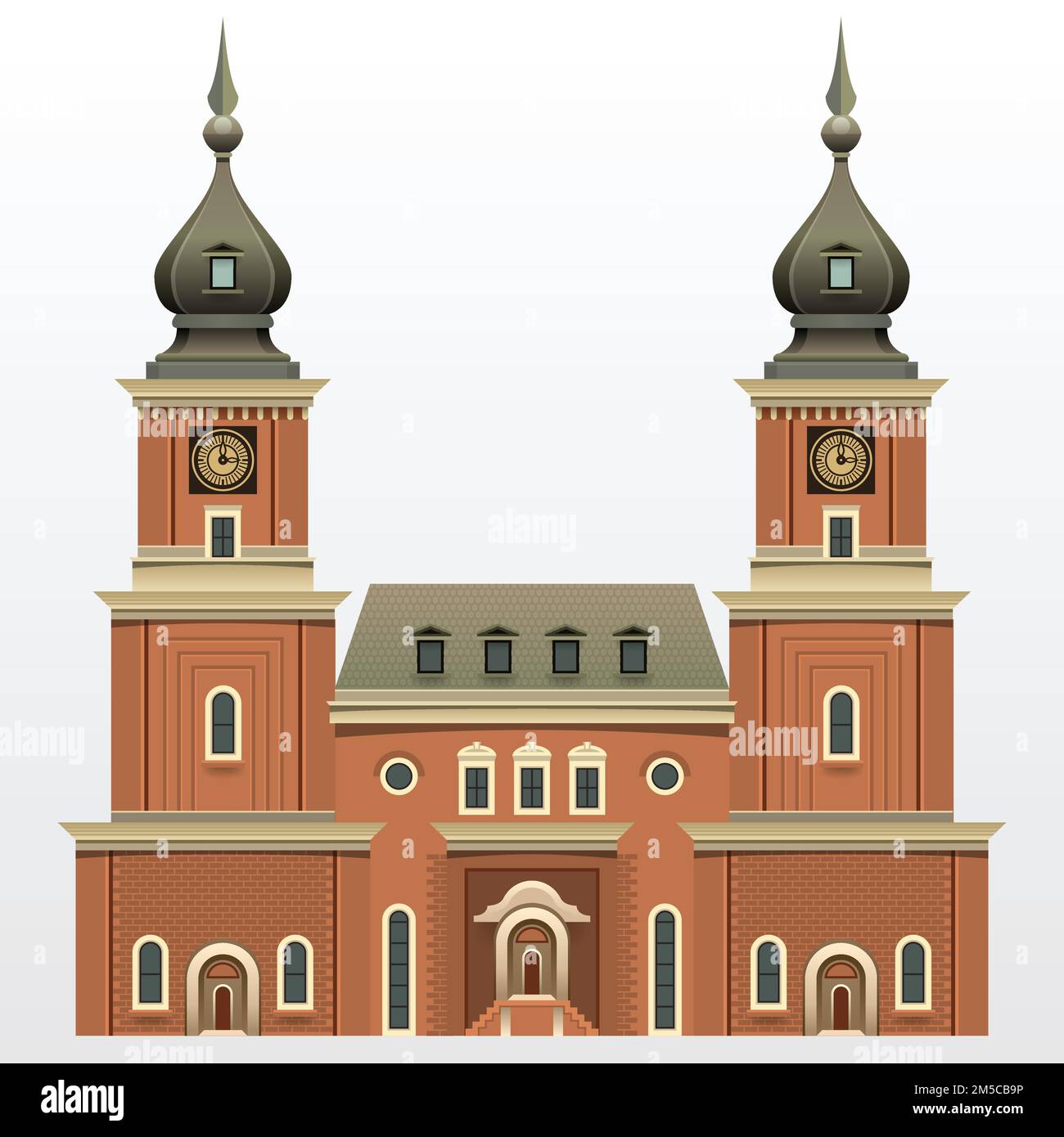 Vector illustration of a beautiful palace on a white background. Eps 10 ...