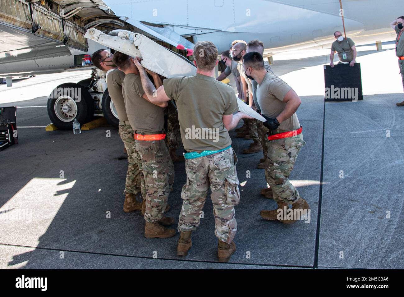 U.S. Air Force maintainers assigned to the 18th Equipment Maintenance ...