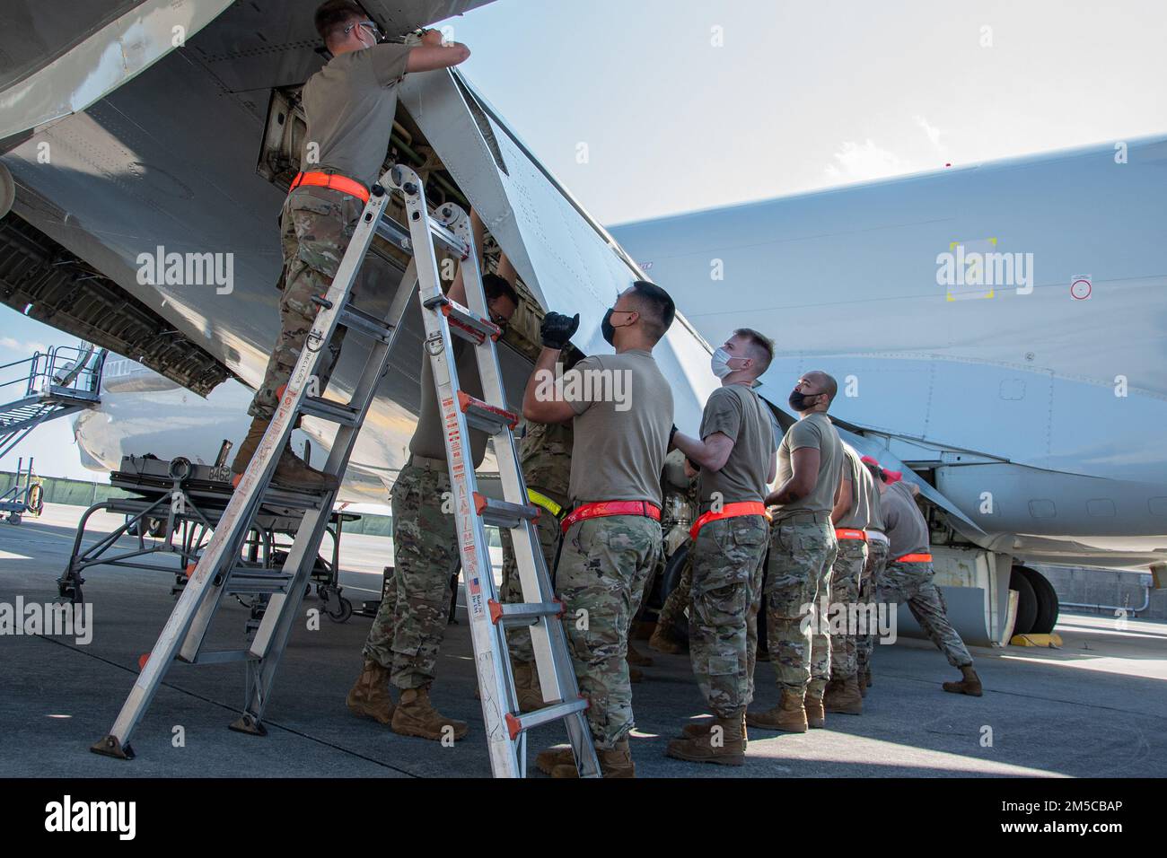 U.S. Air Force maintainers assigned to the 18th Equipment Maintenance ...