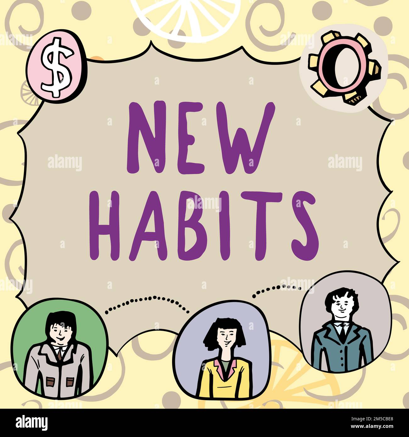 Sign displaying New Habits. Concept meaning change the routine of ...