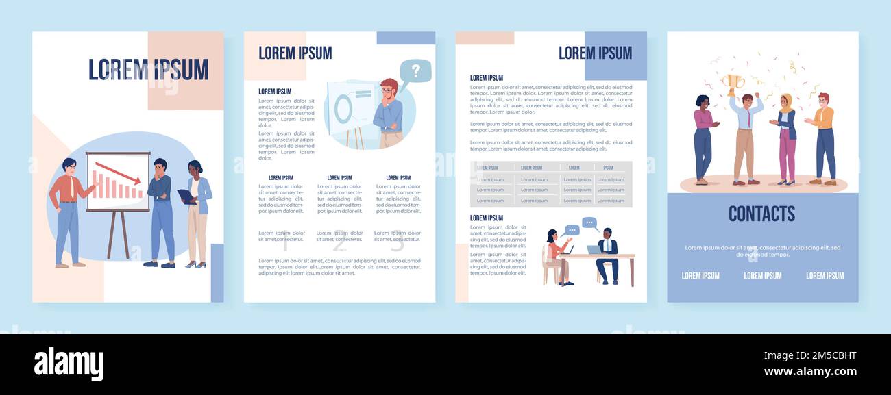 Crisis management flat vector brochure template Stock Vector Image ...