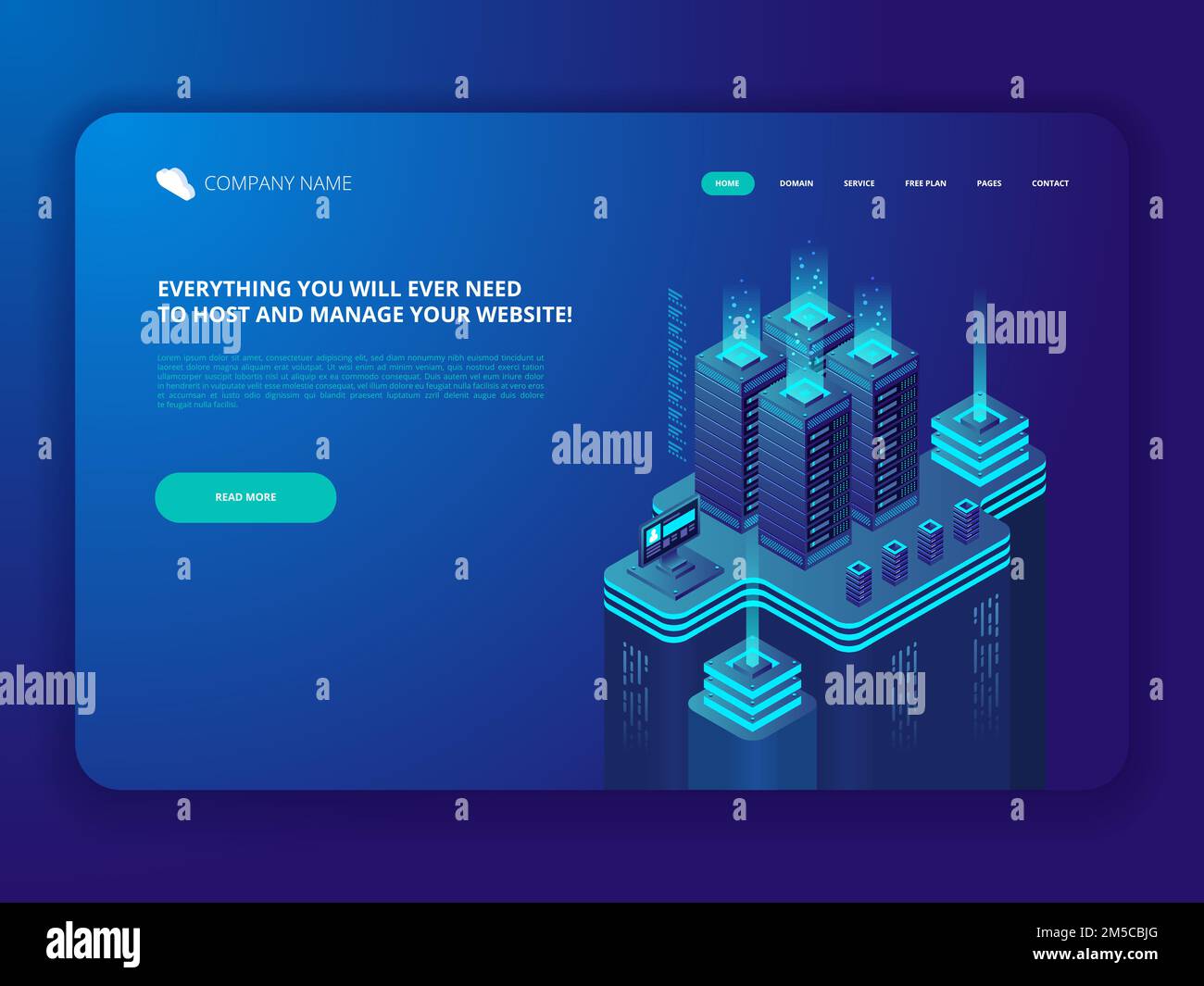 Data Center Cloud Computer Connection Hosting Server Database Mainframe Powered Server High