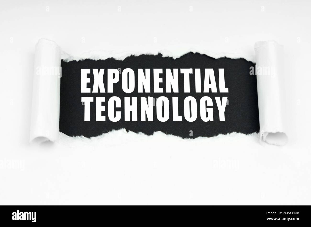 Business concept. In the middle of the white sheet is a black frame ...