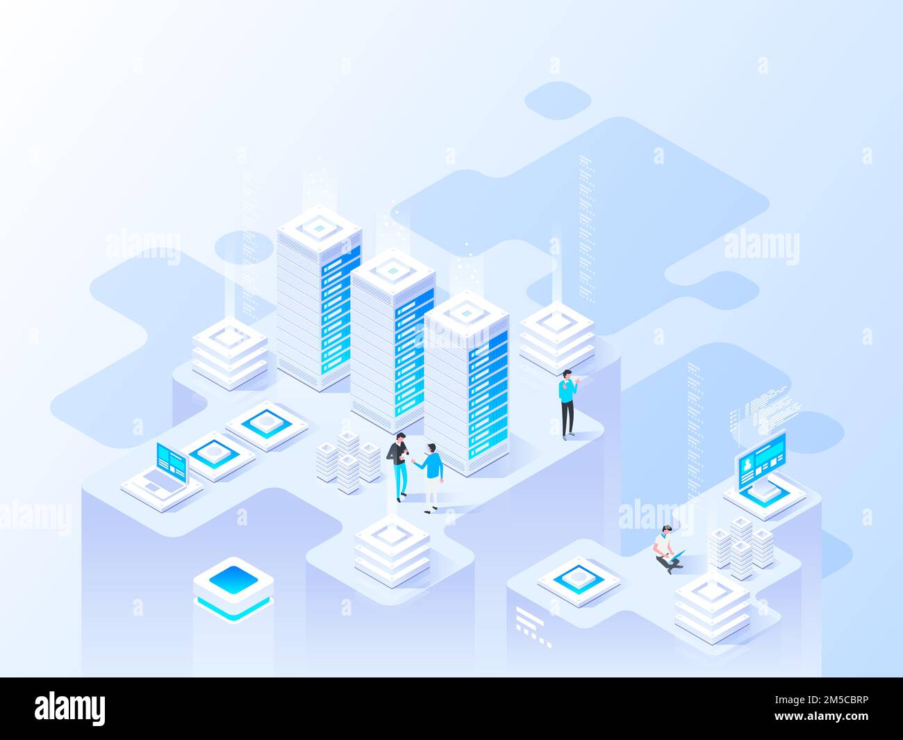 Abstract high technology concept. Isometric vector illustration Stock ...