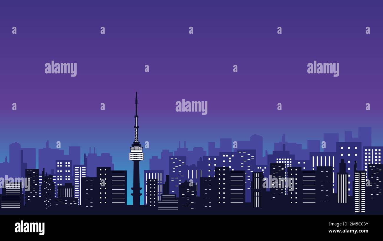 namsan tower seoul city background with many apartments and a very ...