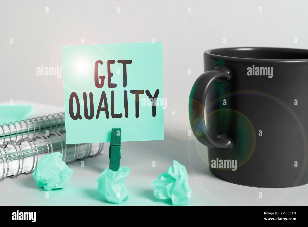 Text caption presenting Get Quality. Business approach features and ...