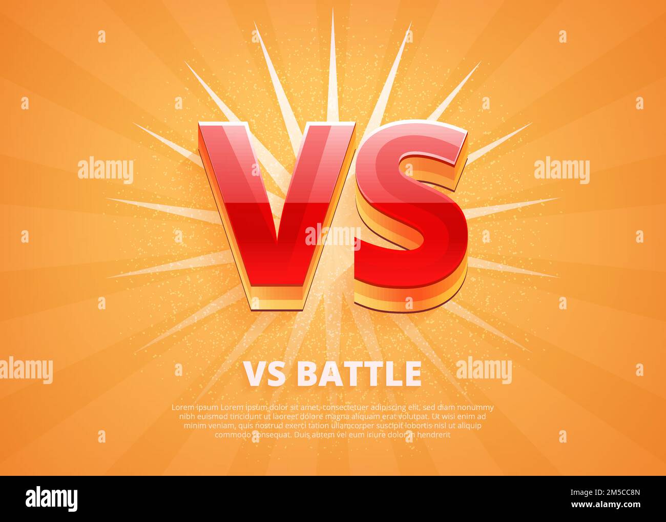 Versus logo vs letters for sports and fight competition. Battle vs ...