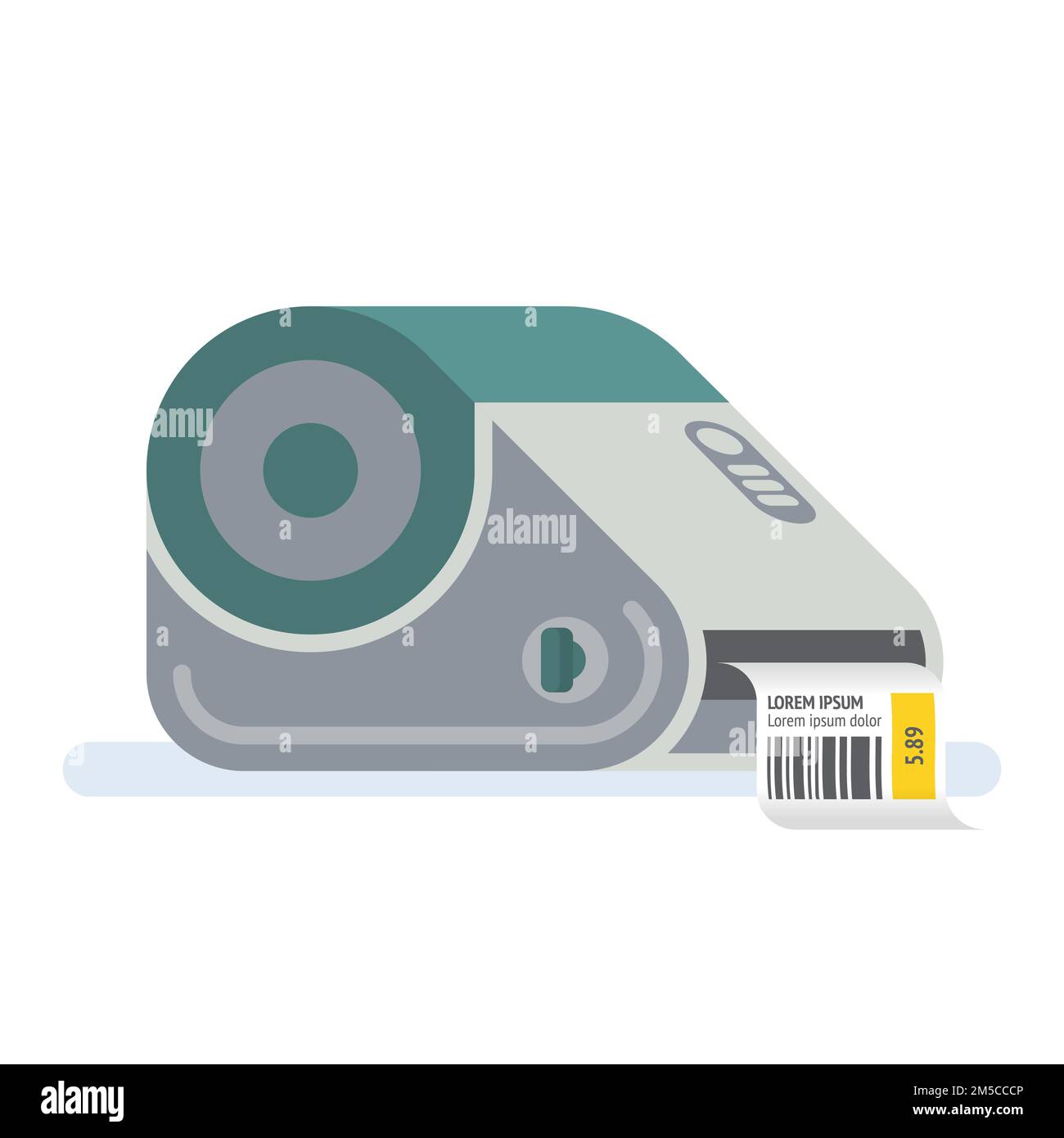 Bar code printer Label printer Vector icon illustration Stock Vector ...