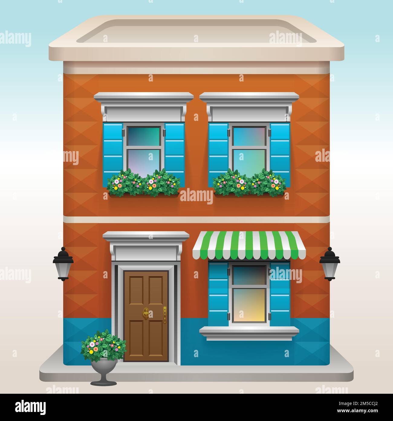 Vector illustration of cool detailed house icon Stock Vector Image ...