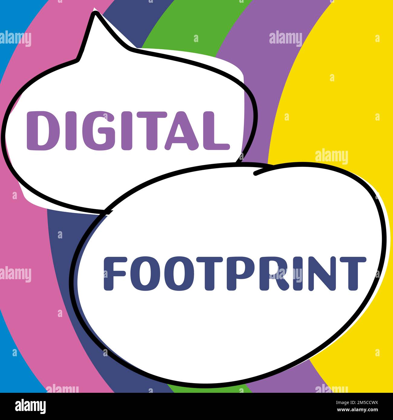Writing displaying text Digital Footprint. Word for uses digital ...