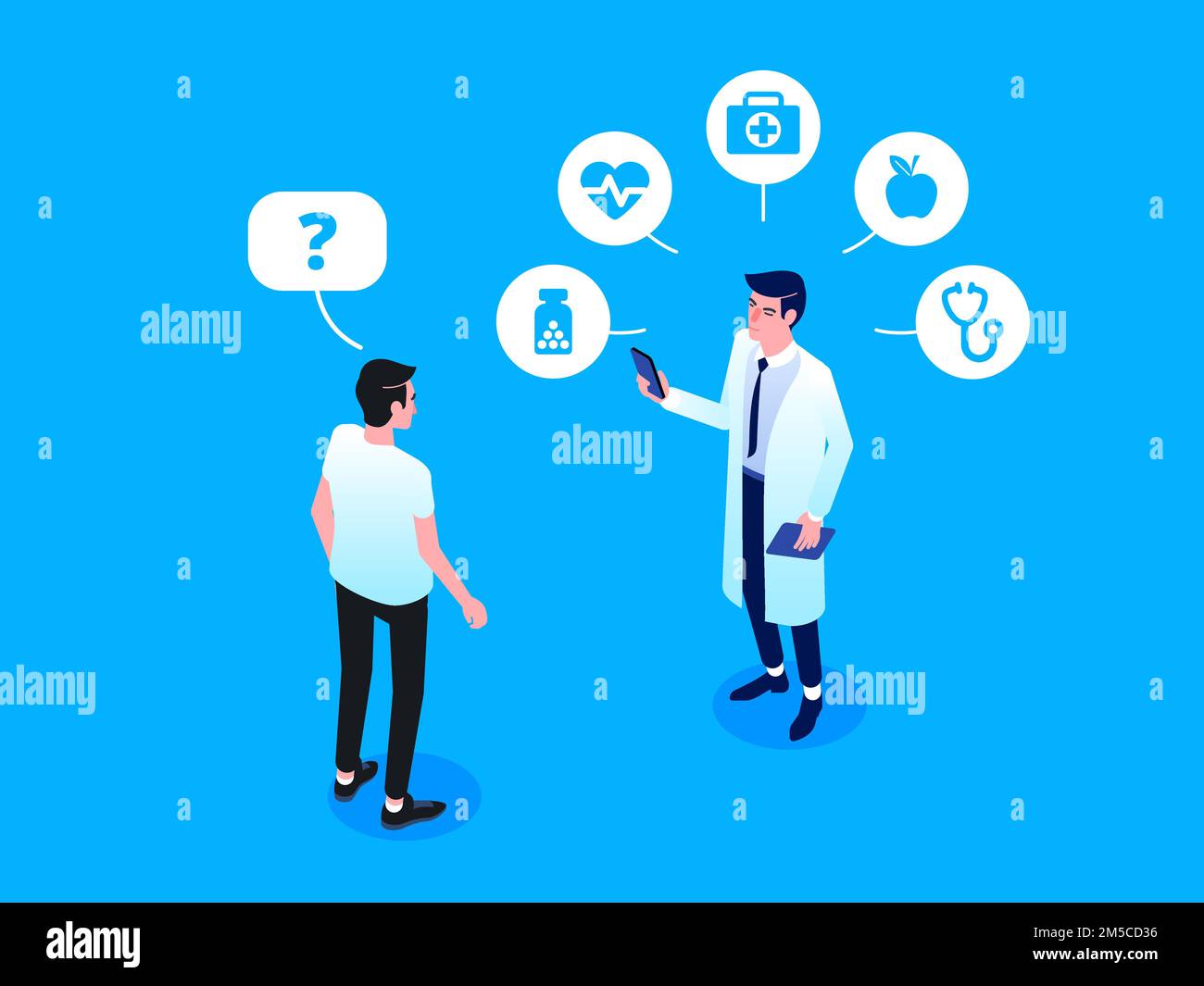 Doctor visit Stock Vector Images - Alamy