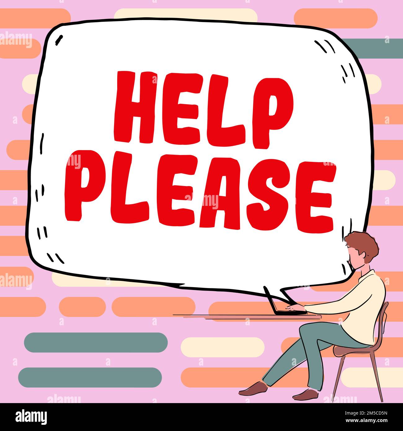 Text caption presenting Help Please. Concept meaning used to make a ...