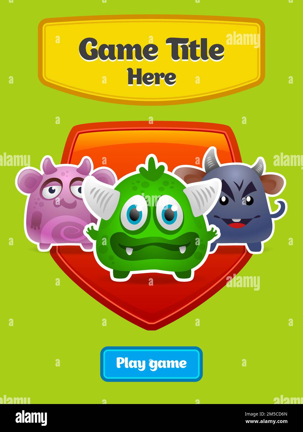 Game UI. Main Menu screen. Vector eps 10 Stock Vector Image & Art - Alamy