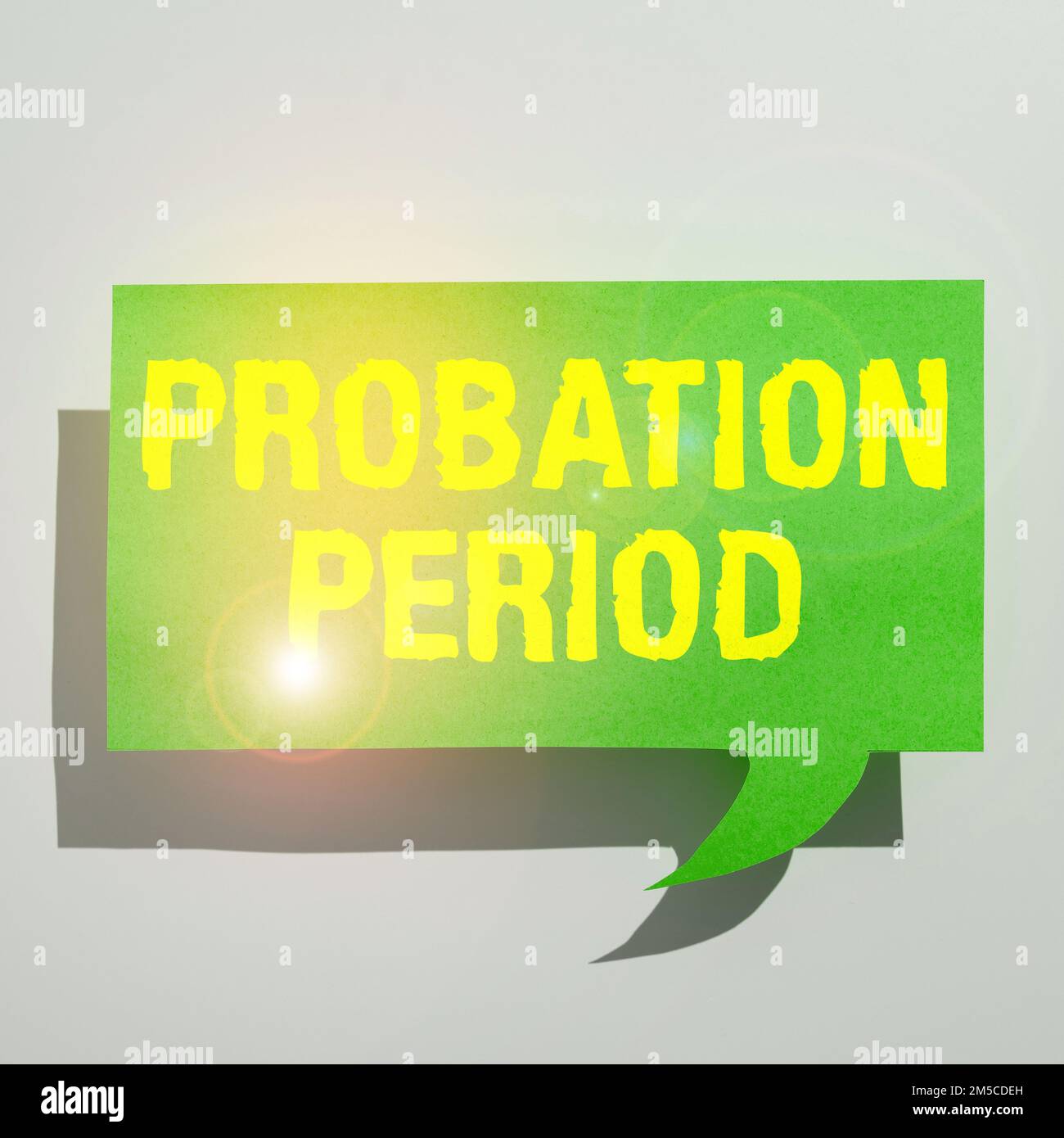 Sign displaying Probation Period. Concept meaning focused and iterative ...