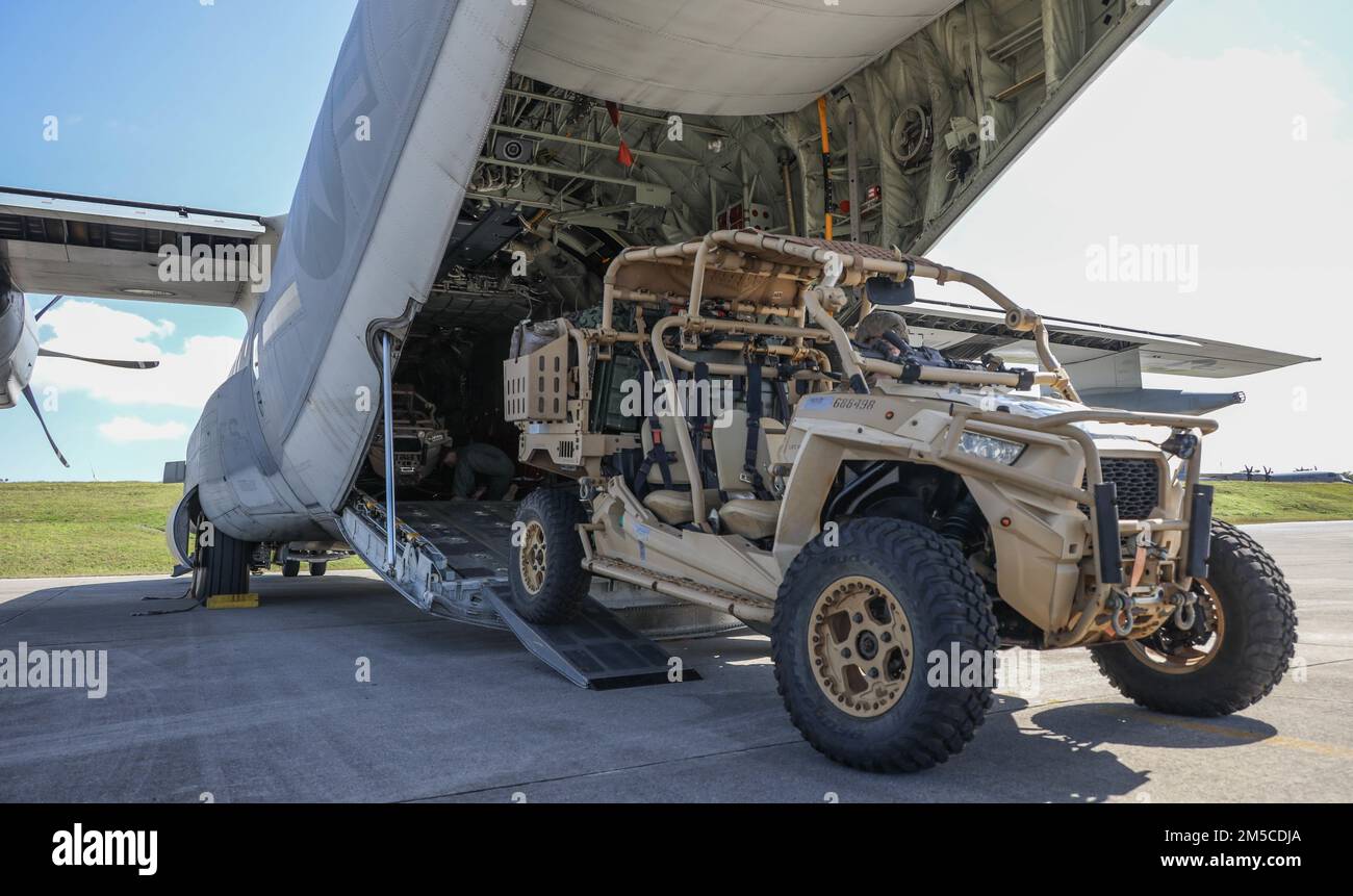 U.S. Marines with 3d Reconnaissance Battalion, 3d Marine Division load ...