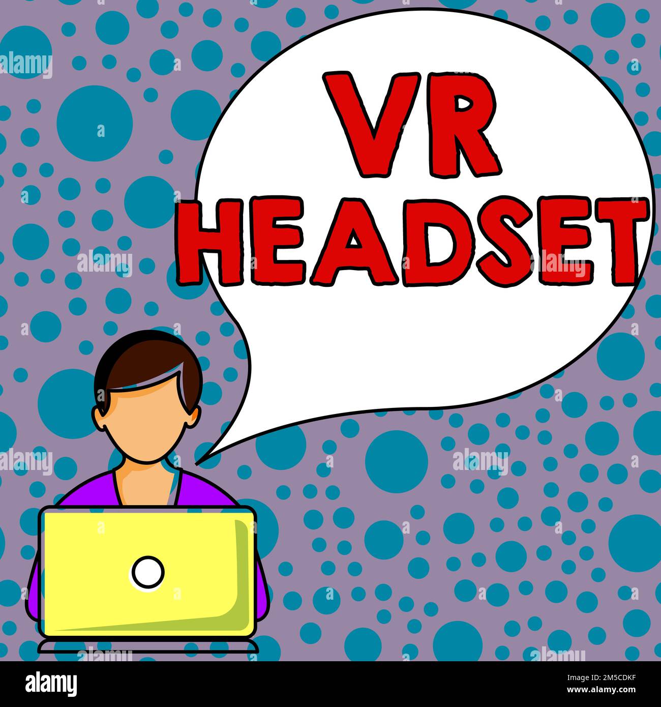 Sign displaying Vr Headset. Business showcase head-mounted device that ...