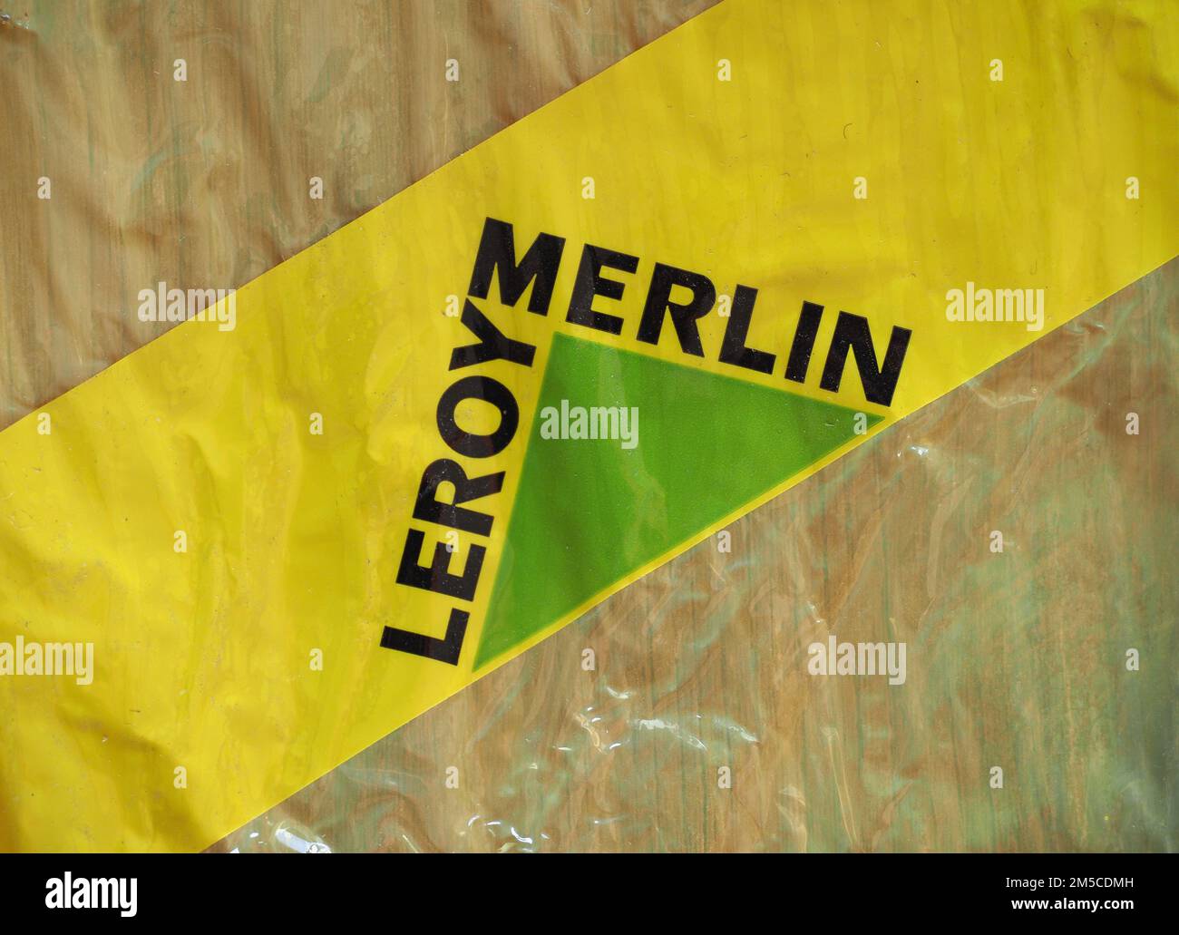 PARIS, FRANCE - CIRCA NOVEMBER 2022: Leroy Merlin sign on a packet ...
