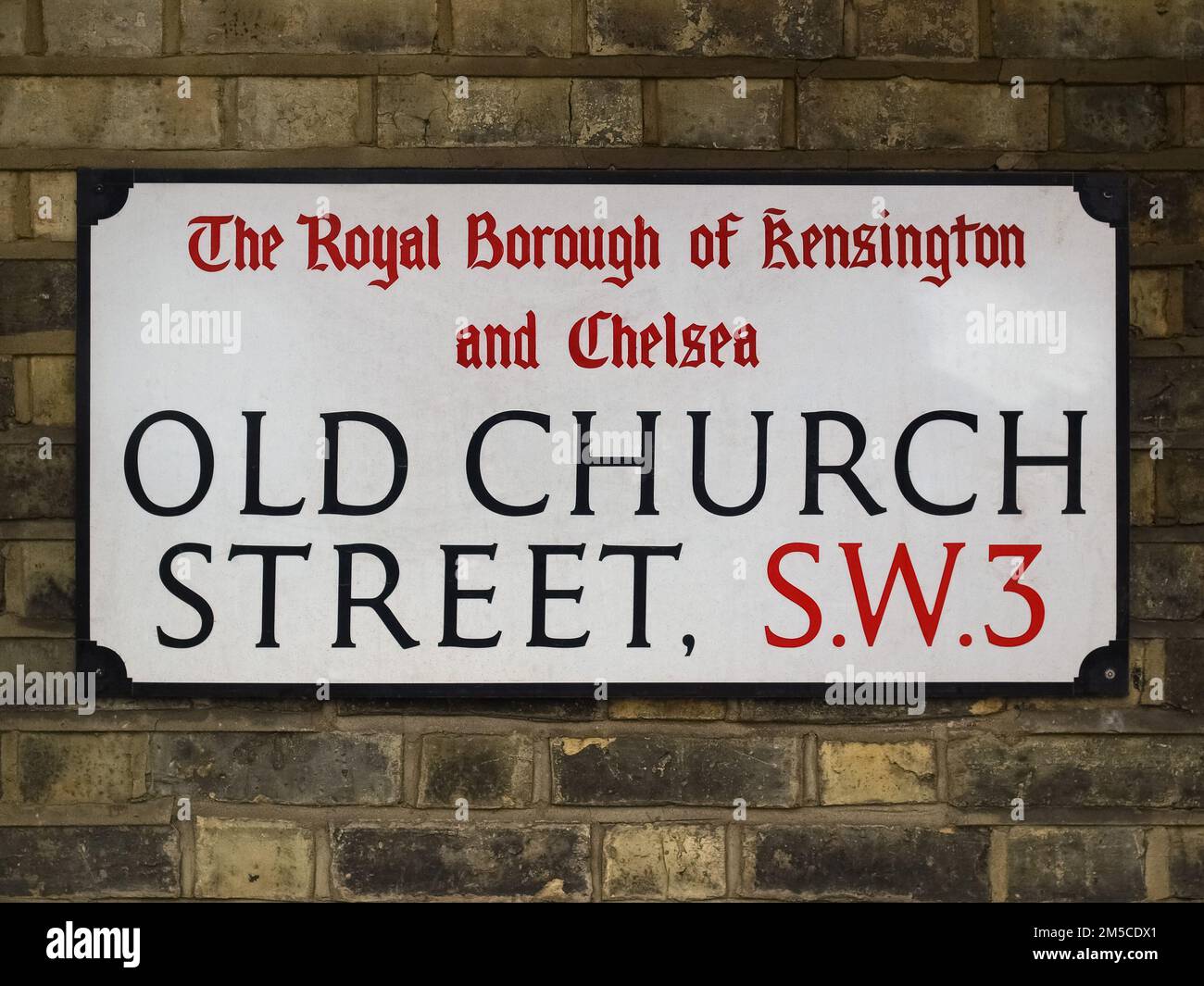 LONDON, UK - CIRCA MAY 2010: Old Church Street sign in the Royal ...