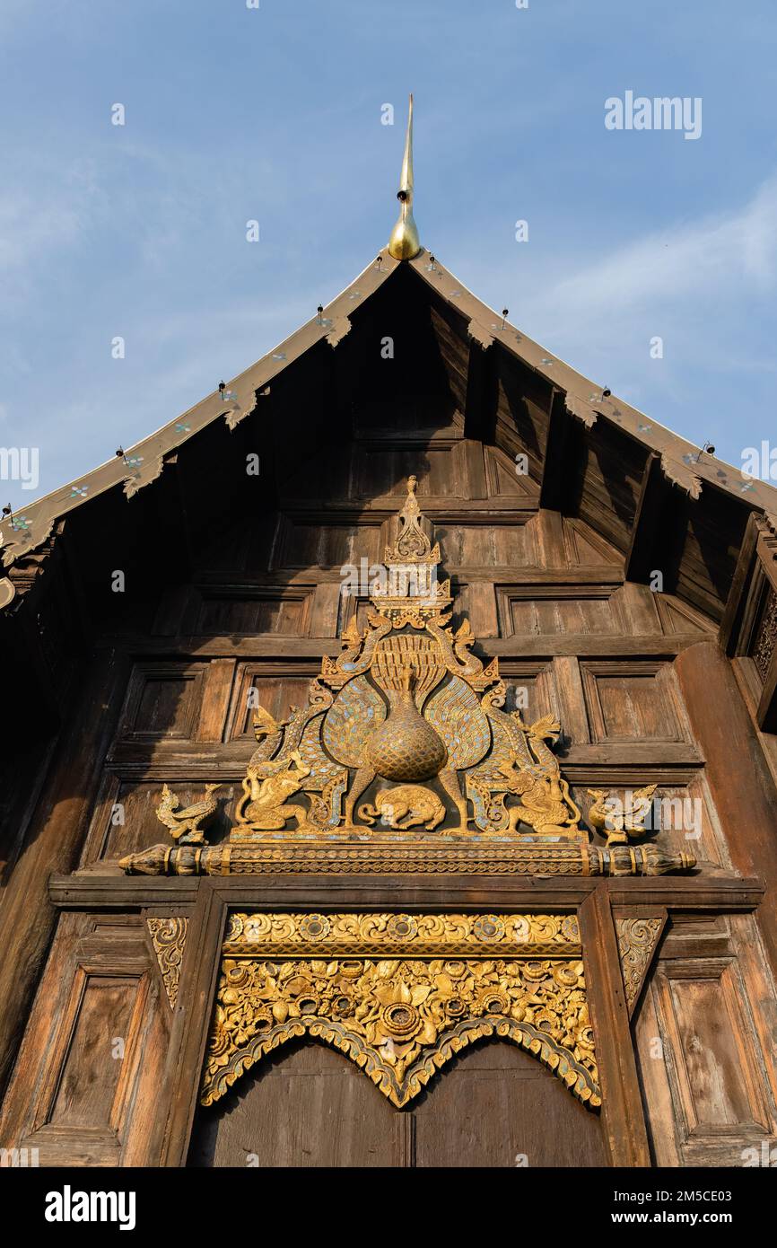 chiang Mai, Thailand. November 18, 2022. Top part and roof of the ...