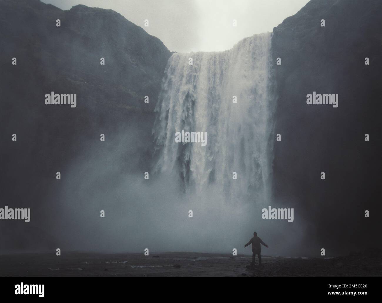 Person at waterfall hi-res stock photography and images - Alamy