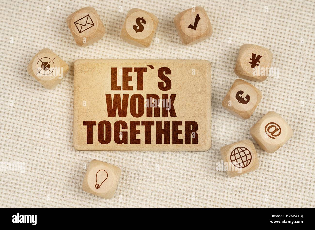 Let work together teamwork hi-res stock photography and images - Alamy