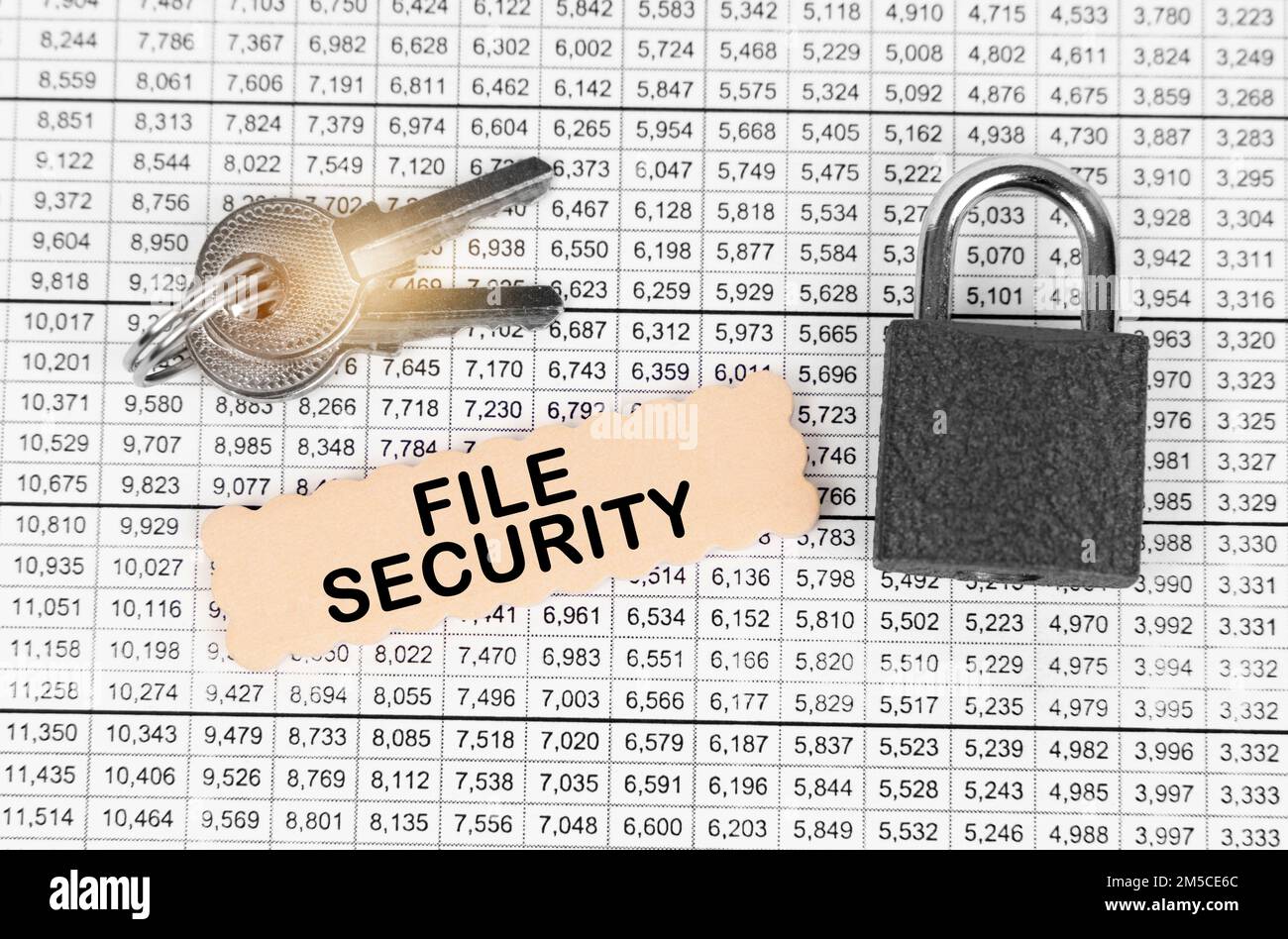 Business and security concept. Against the background of a table with ...