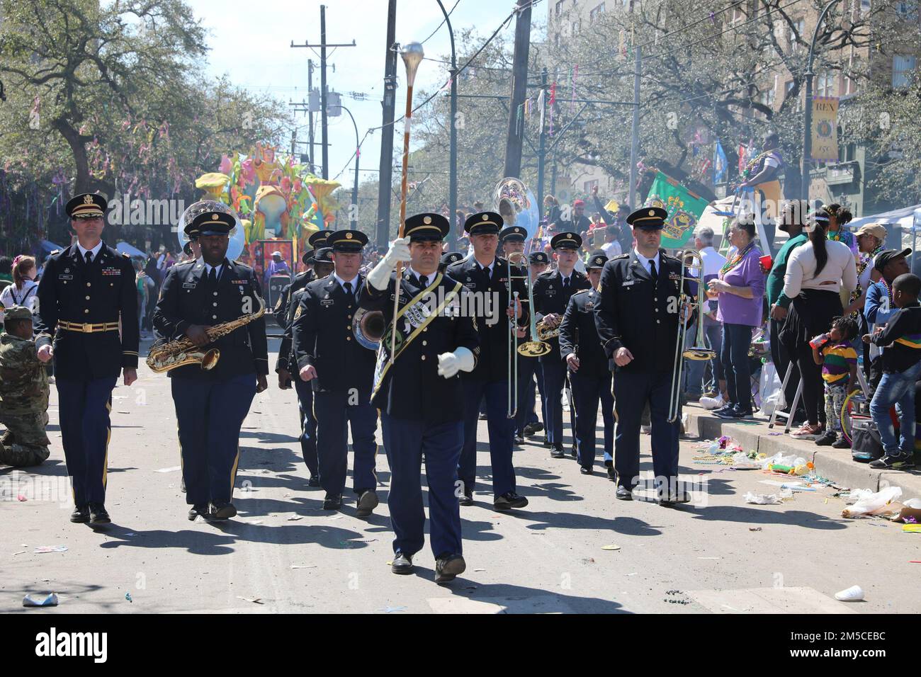 U.S. Army Reserve soldiers from the 313th Army Band participate in the ...