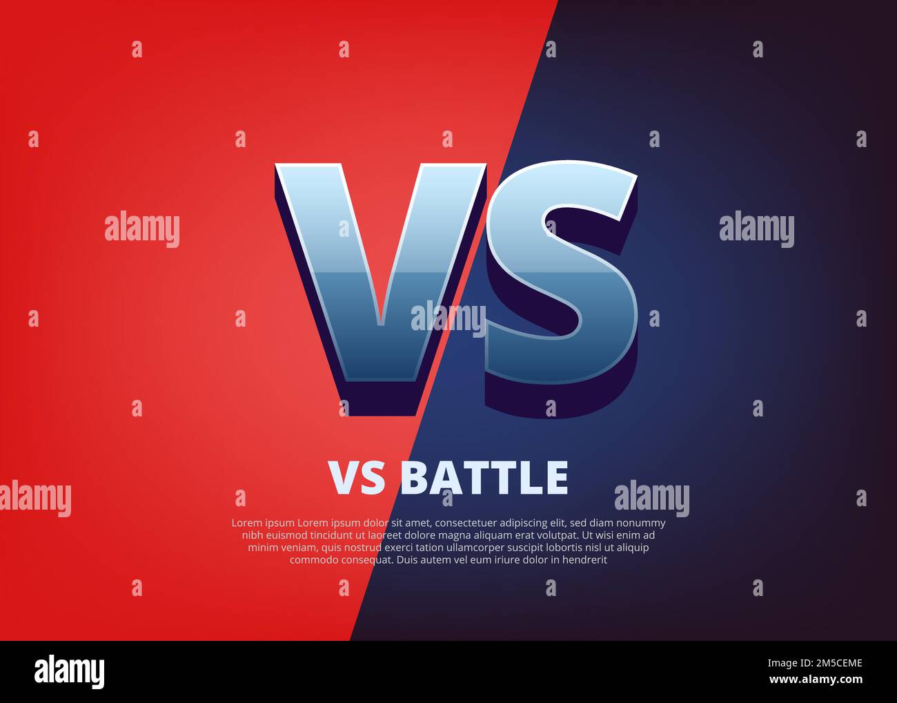 VS Versus comic design. VS Logo with space for text. Vector ...