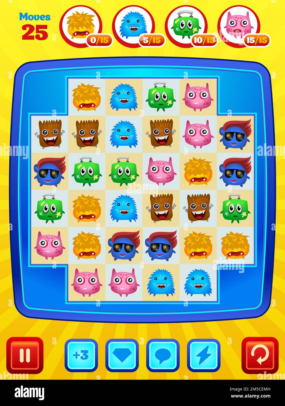 Game UI. Game background design. Gameplay screen. Vector eps 10 Stock ...