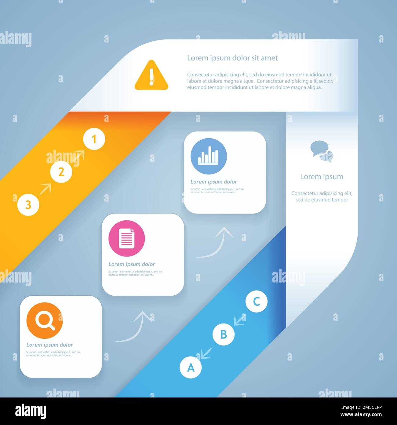 Colorful options banner template. Vector illustration. Eps 10 Stock ...