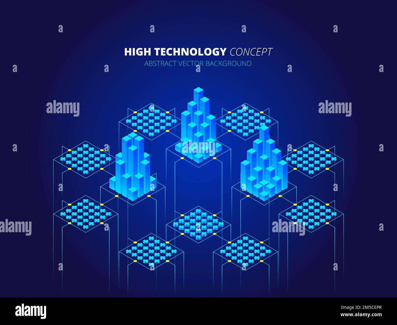 High Technology Background. Vector isometric illustration Stock Vector ...