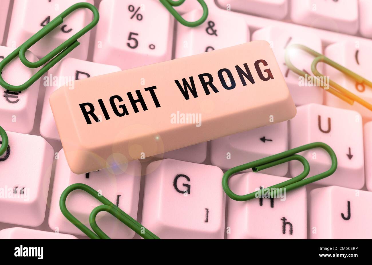 Inspiration showing sign Right Wrong. Business approach choose between ...