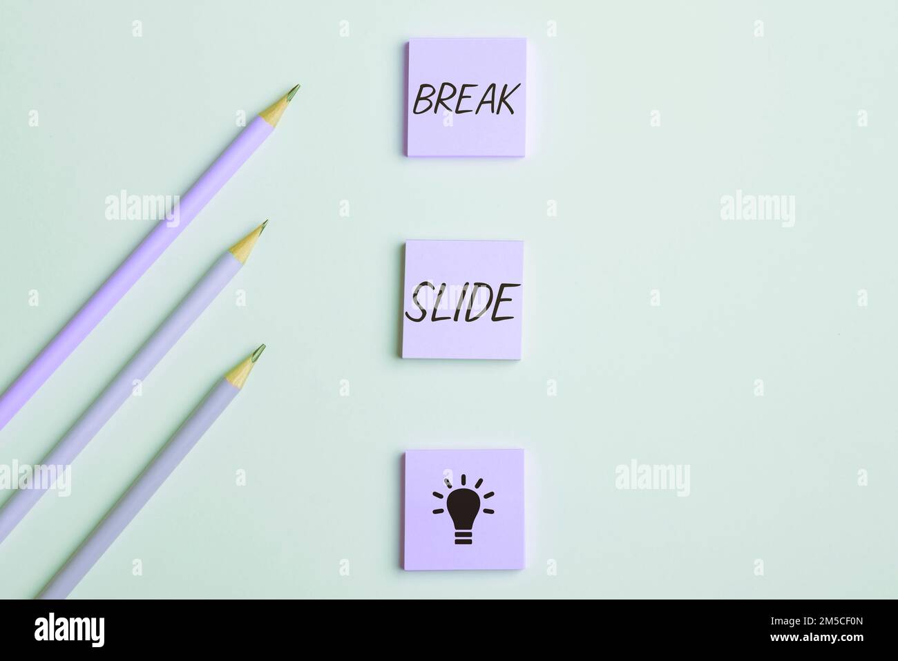 Handwriting text Break Slide. Business showcase a good cover slide for ...