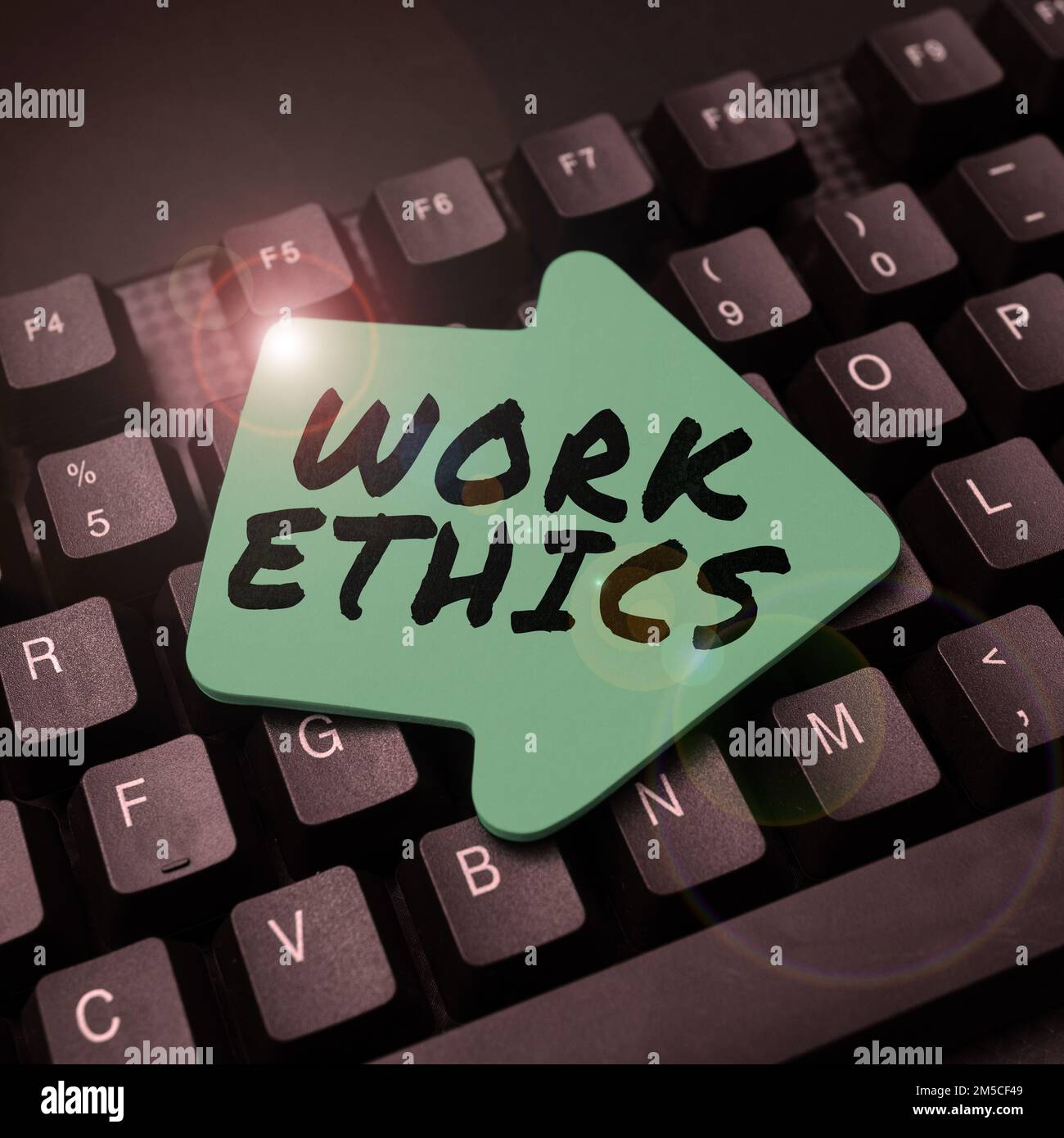 Conceptual display Work Ethics. Business idea A set of values centered ...