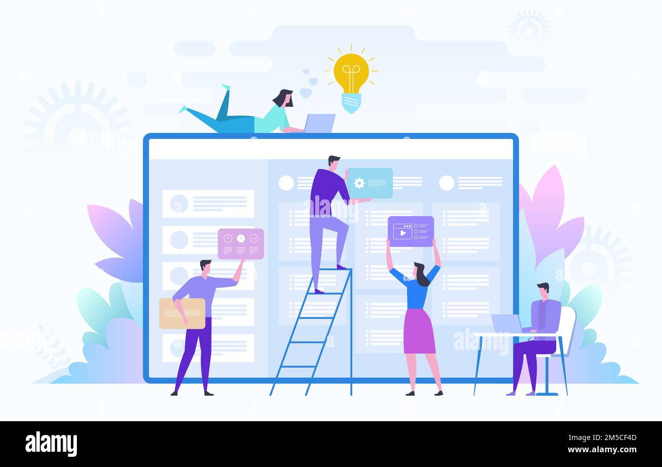 Business Team working on big project. Teamwork, communication ...