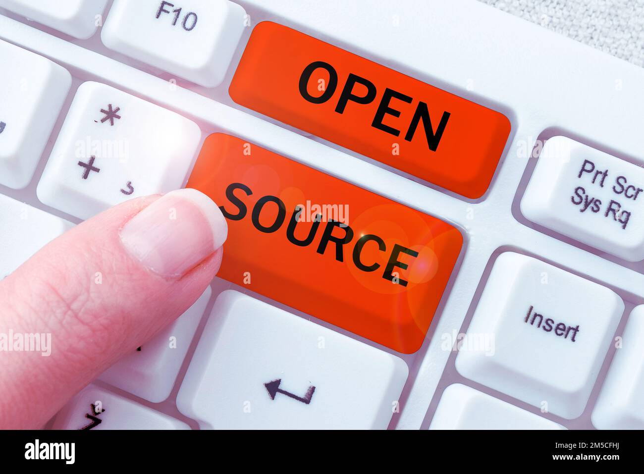 Conceptual Caption Open Source Word Written On Denoting Software Which Original Source Code