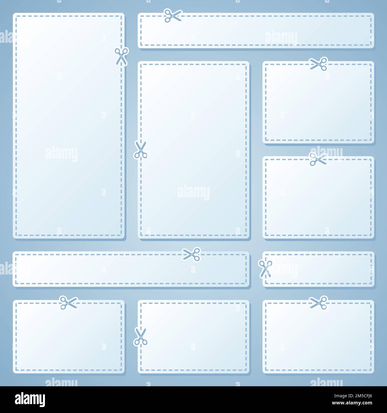 Blank white advertising coupons. Vector Stock Vector Image & Art - Alamy