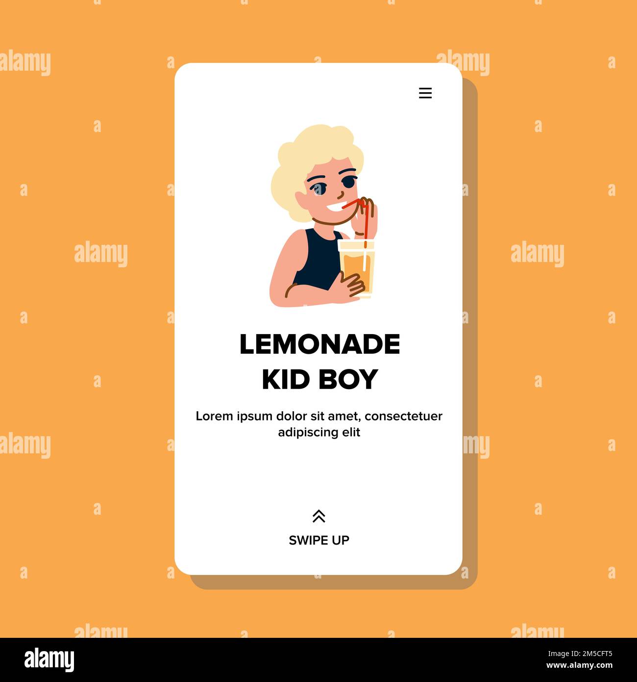 lemonade kid boy vector Stock Vector Image & Art - Alamy