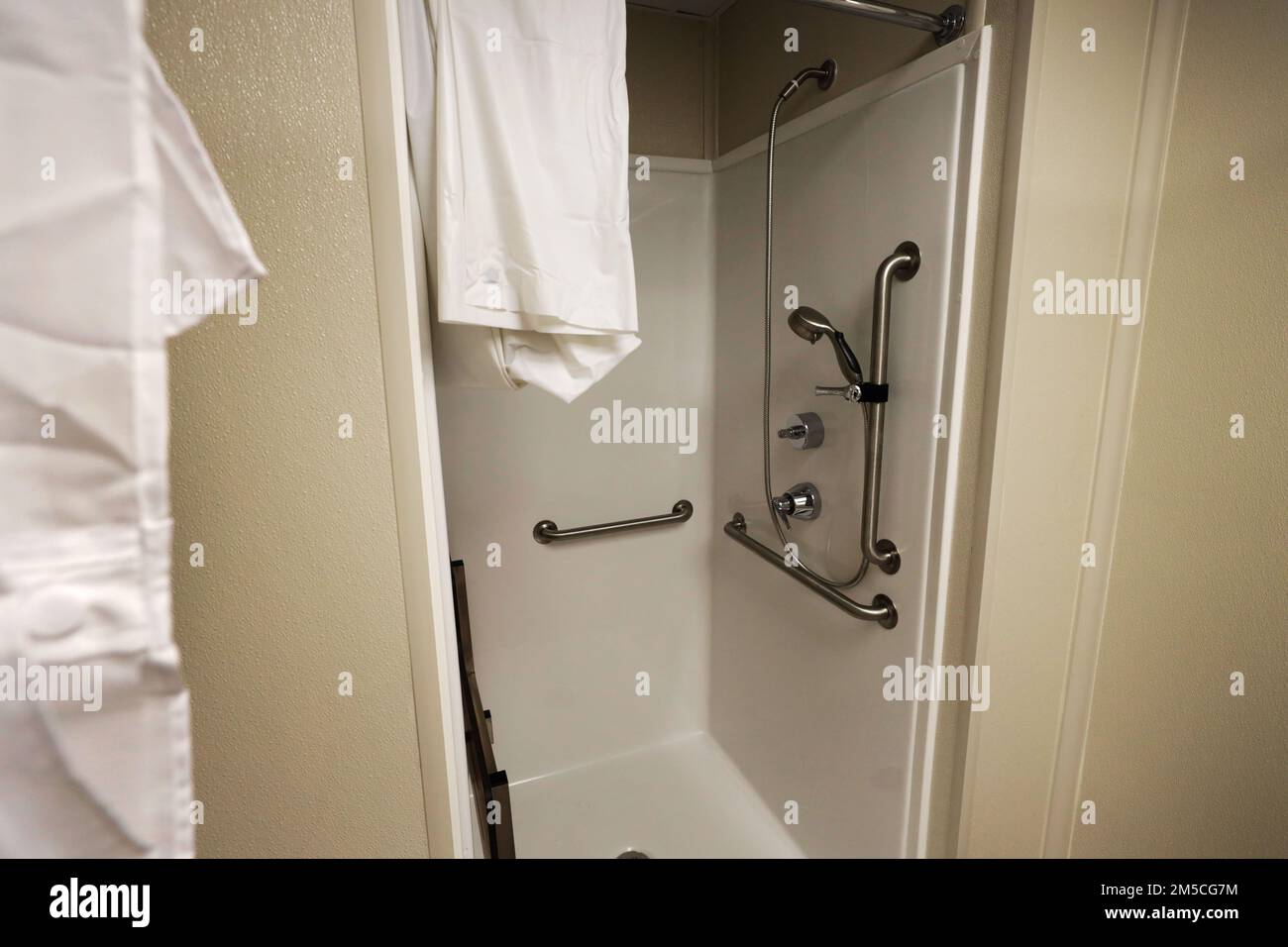 An accessible shower is among many new features added at U.S. Customs ...