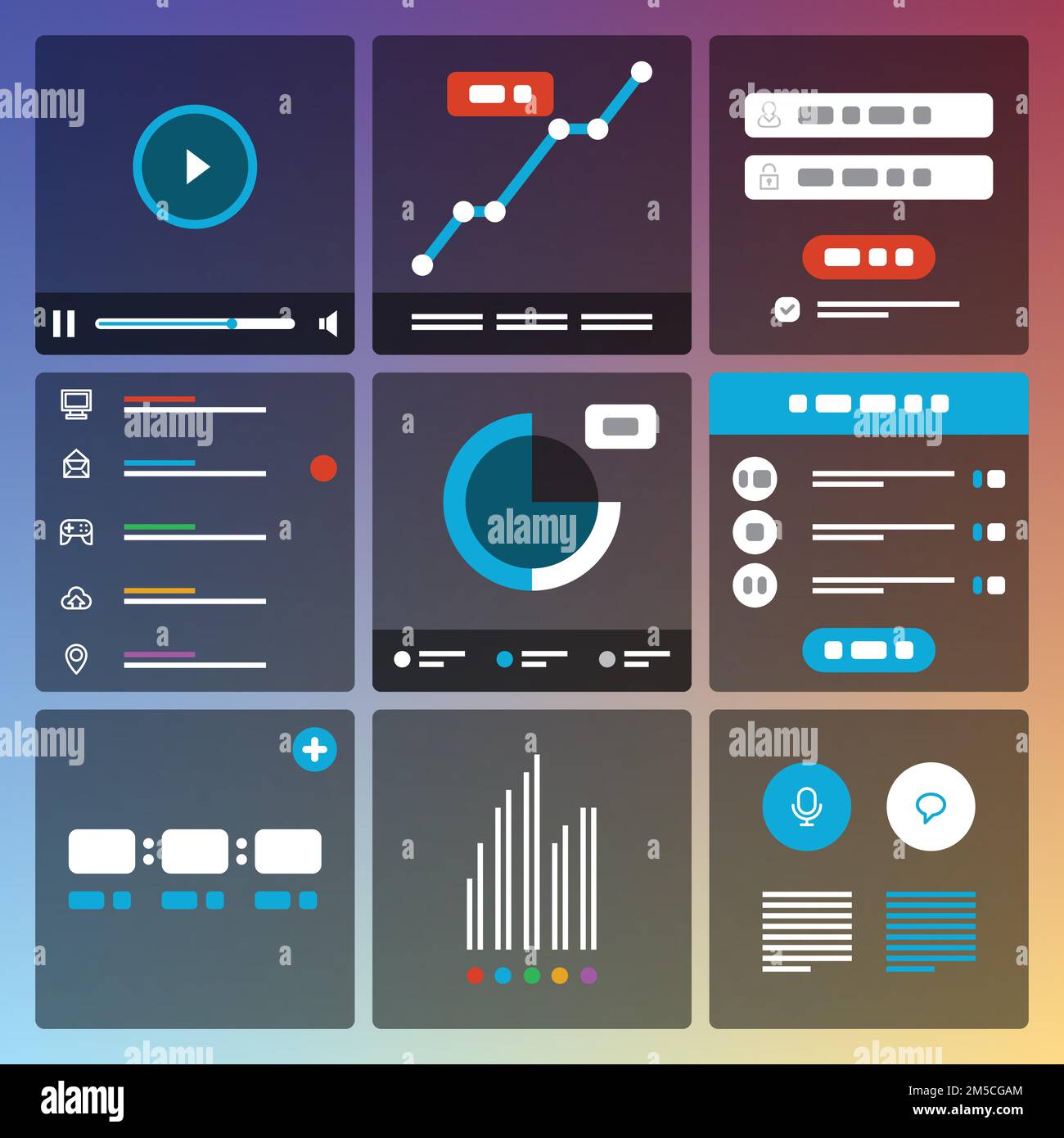 Flat UI Design represent ultra minimalistic style for web or mobile ... Flat UI Design represent ultra minimalistic style for web or mobile ...